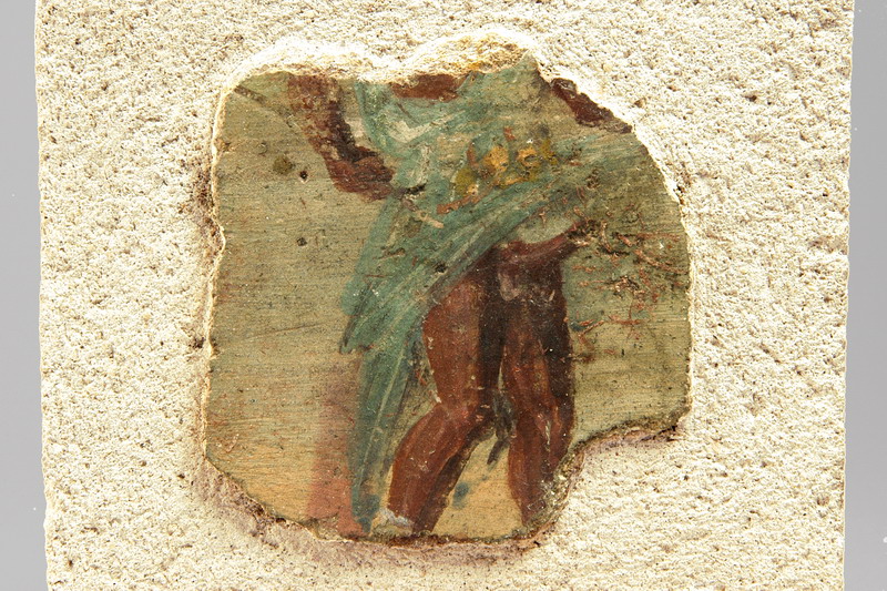 Le dieu Priape sur un enduit peint - Lugdunum Musée et théâtres romains